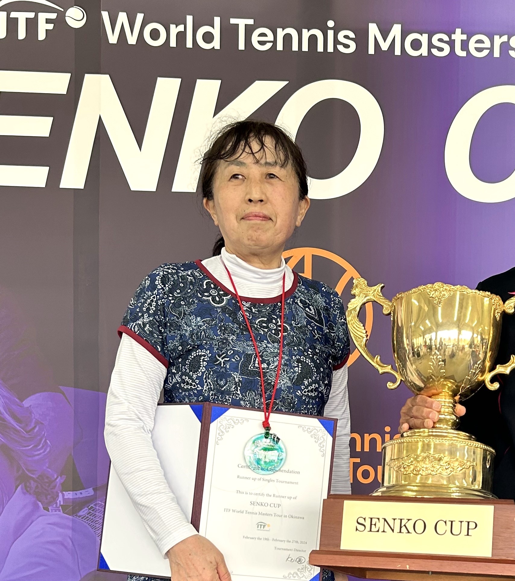 2024 ITF大会 MT400 SENKO CUP IN OKINAWA 65歳シングルス準優勝 | WiMテニスクラブ岐阜